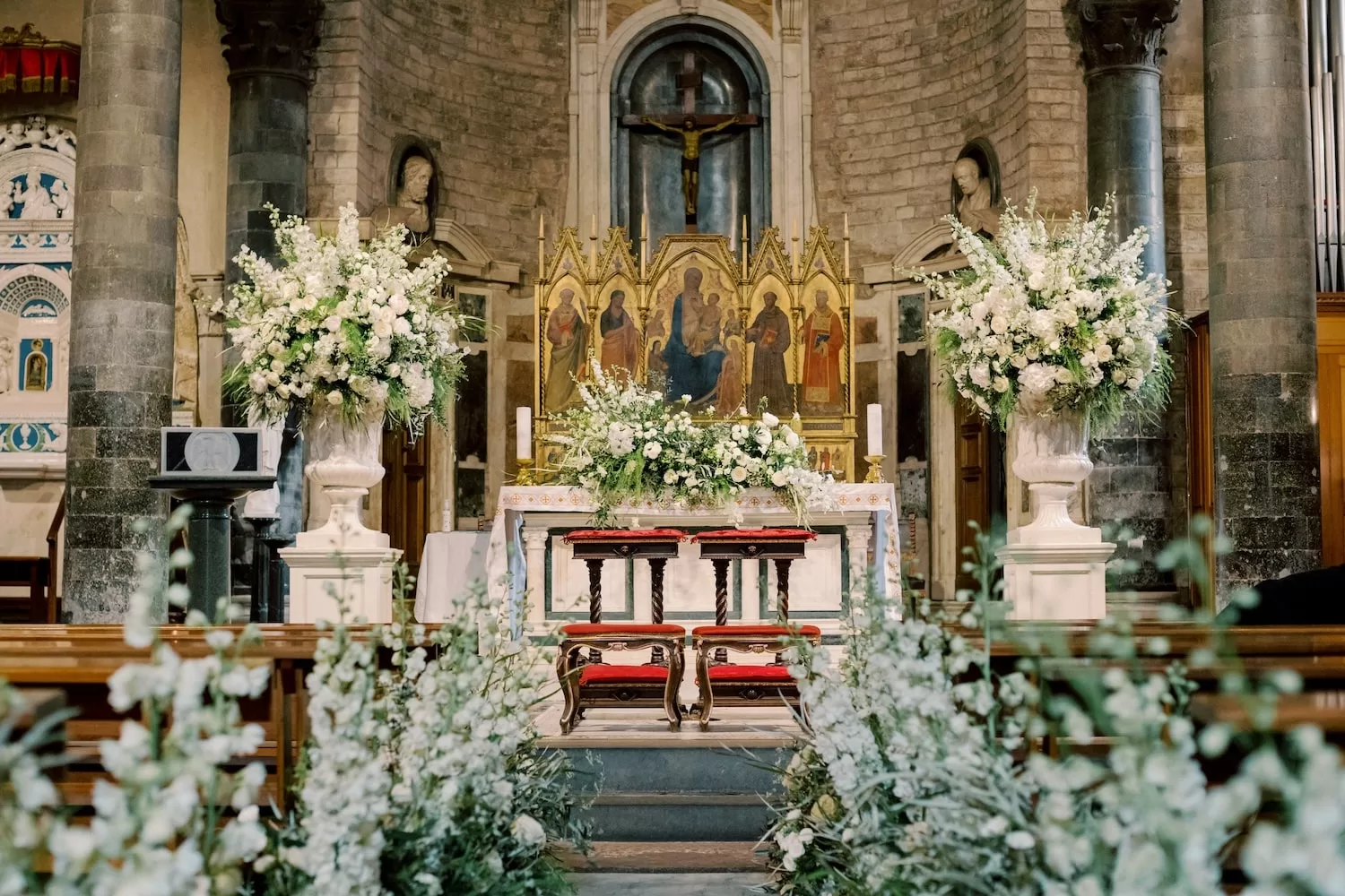 White Wedding in Florence, Italy | Palazzo Corsini | Larry Walshe Studios